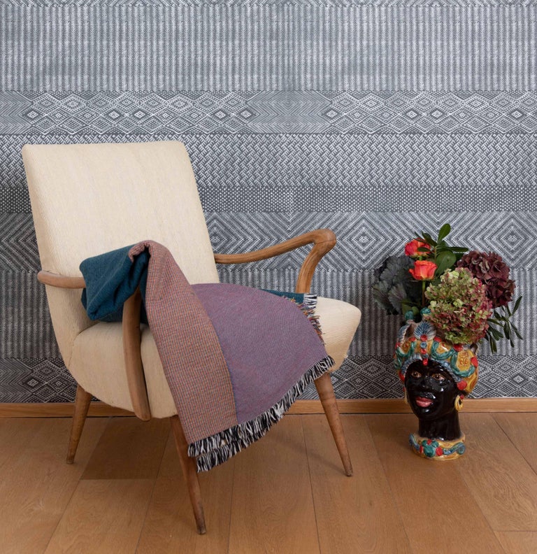 Berbera Antracite Wallpaper For Sale at 1stDibs