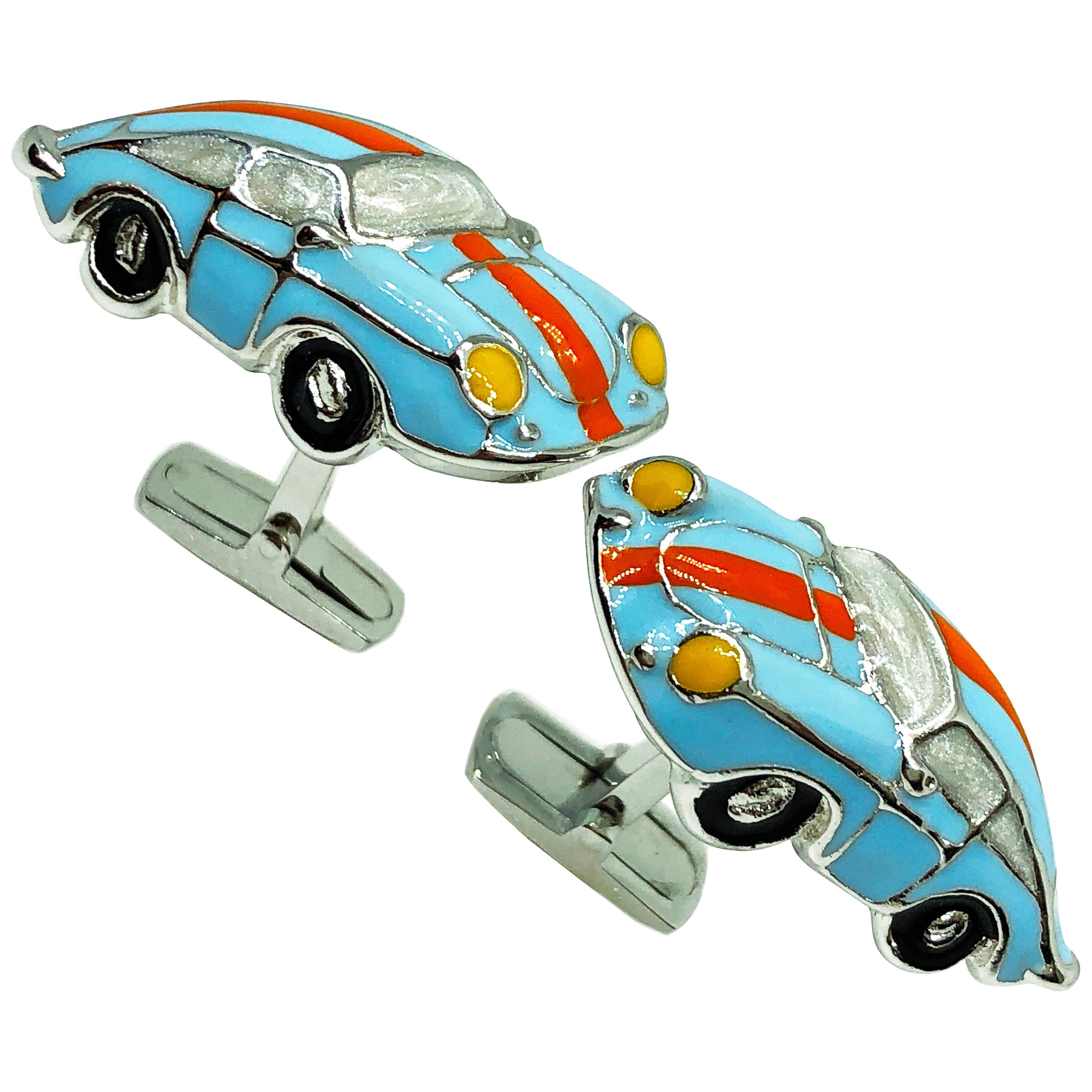 1970 American Racing Color 911 Porsche Hand Enameled Sterling Silver ...