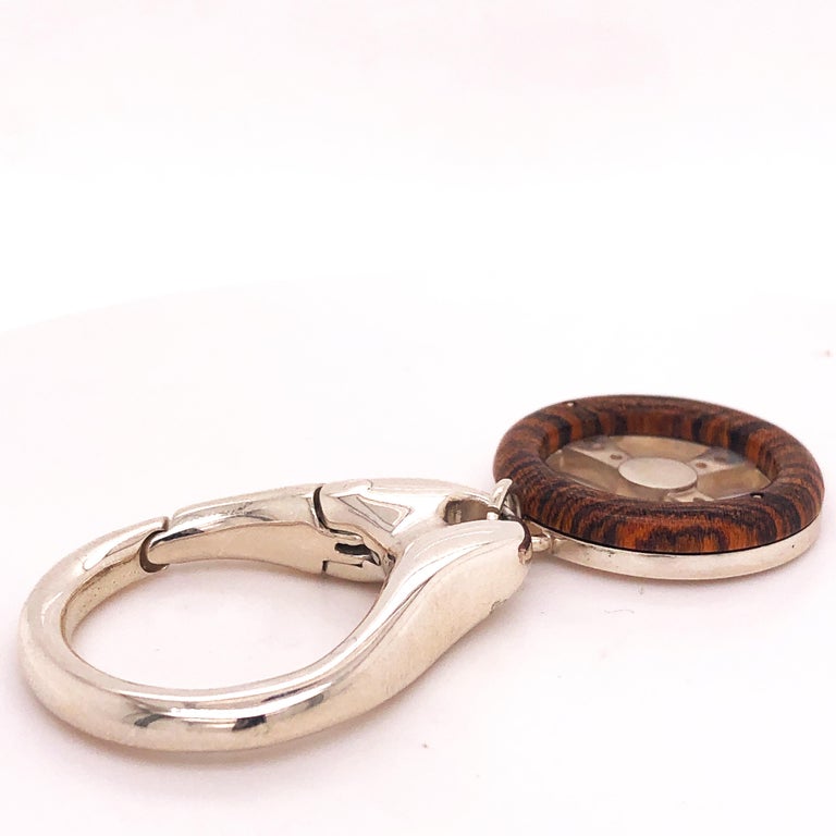 Berca Precious Snake Wood Solid Sterling Silver Steering Wheel Key ...