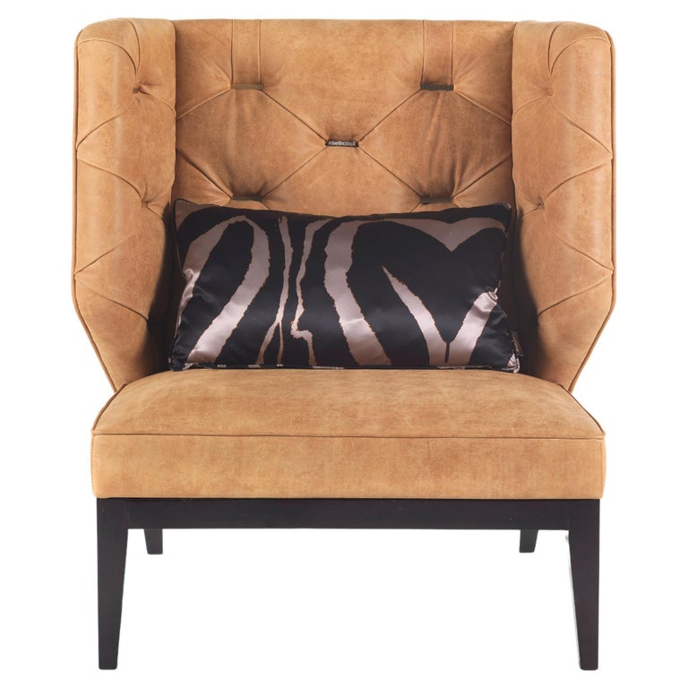 21st Century Berchet Armchair in Leather by Roberto Cavalli Home ...