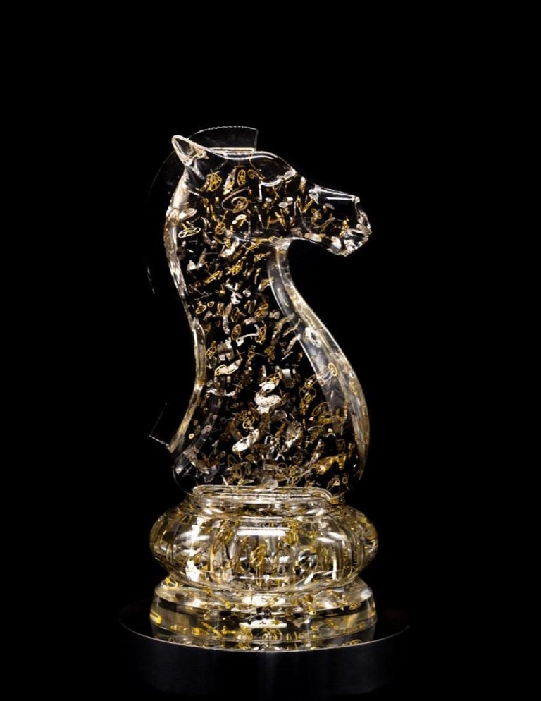 Berd Vay'e Limited Edition "Knight" Lucite Sculpture For Sale at 1stDibs