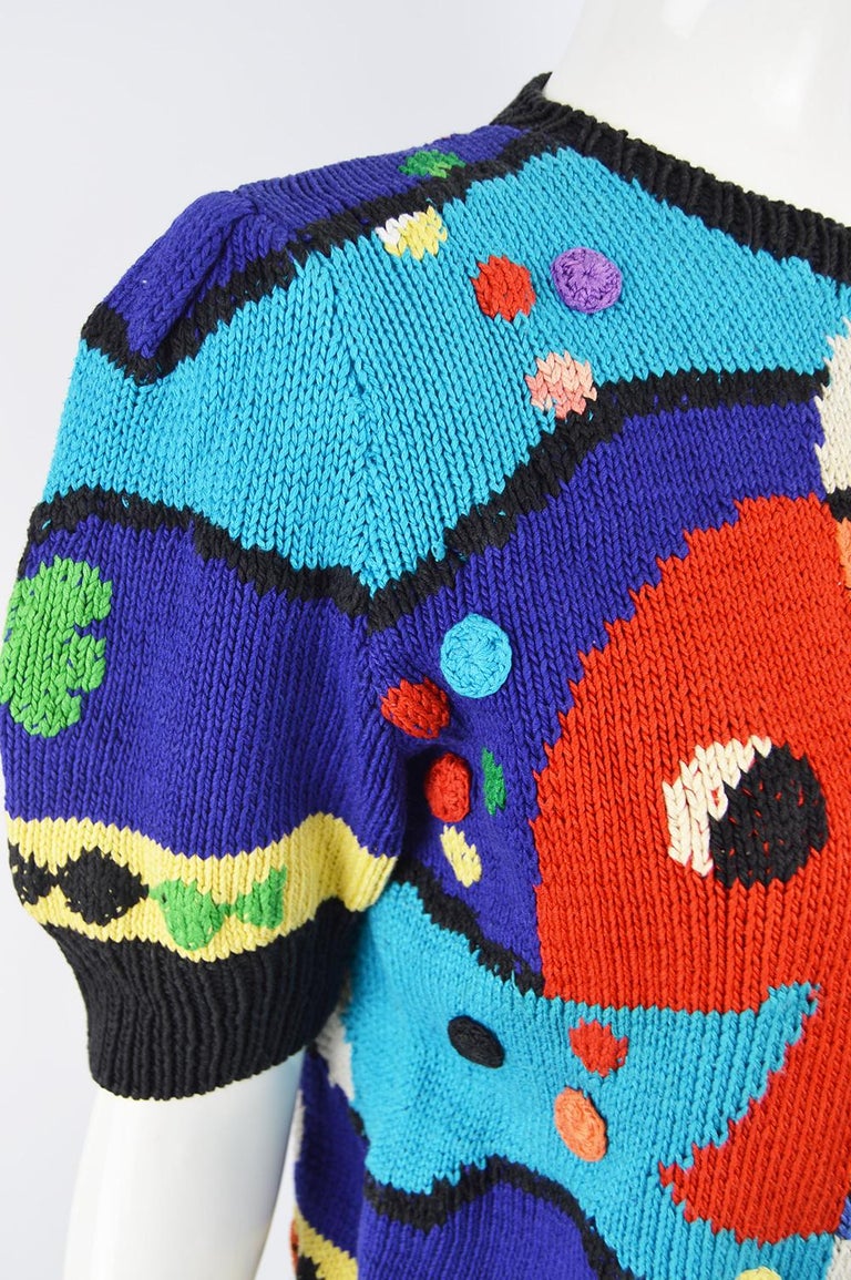 Berek Vintage Hand Knit in Uruguayan Pima Cotton Novelty Fish Sweater ...