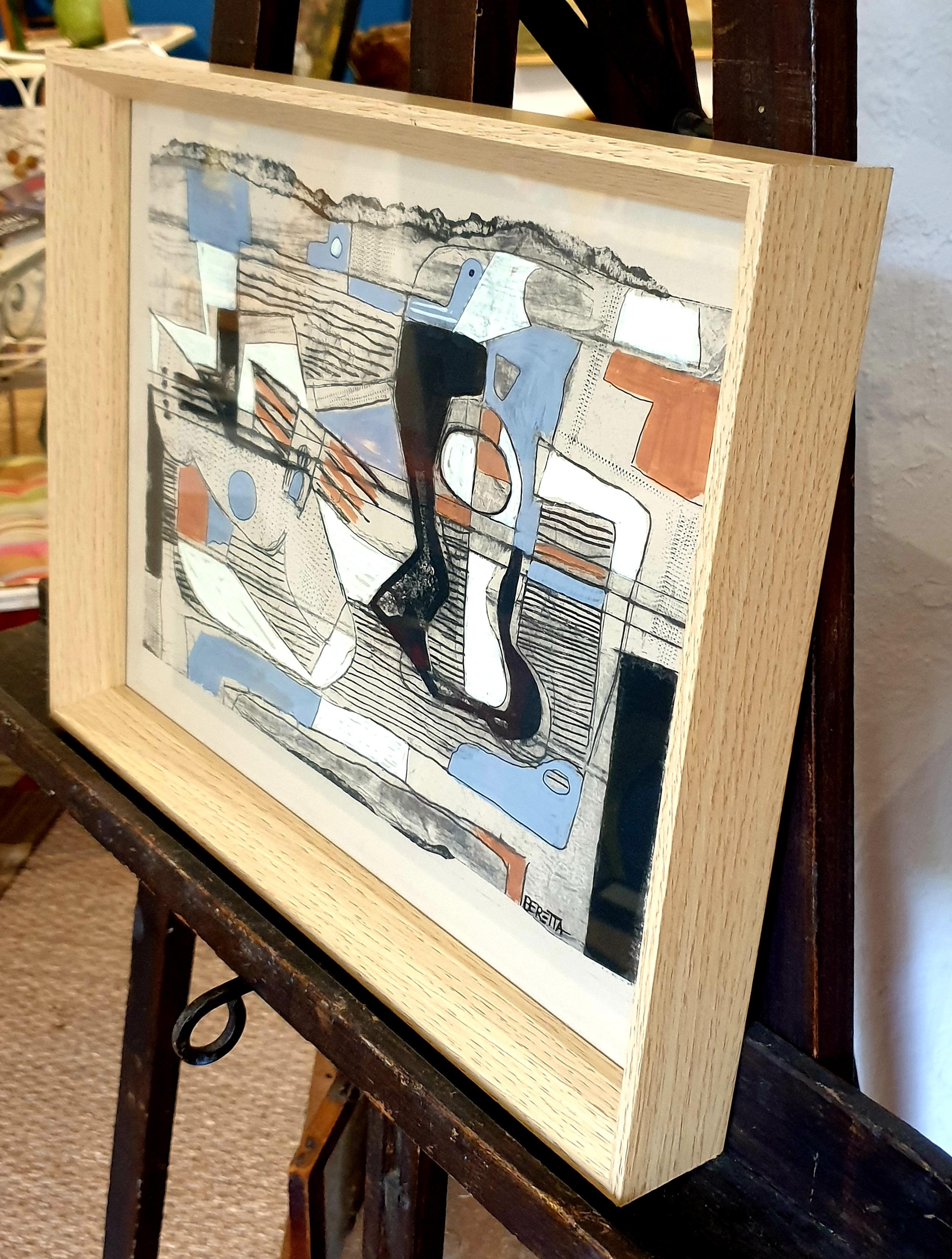 Beretta - French Abstract Expressionist Acrylic on Paper. For Sale at ...