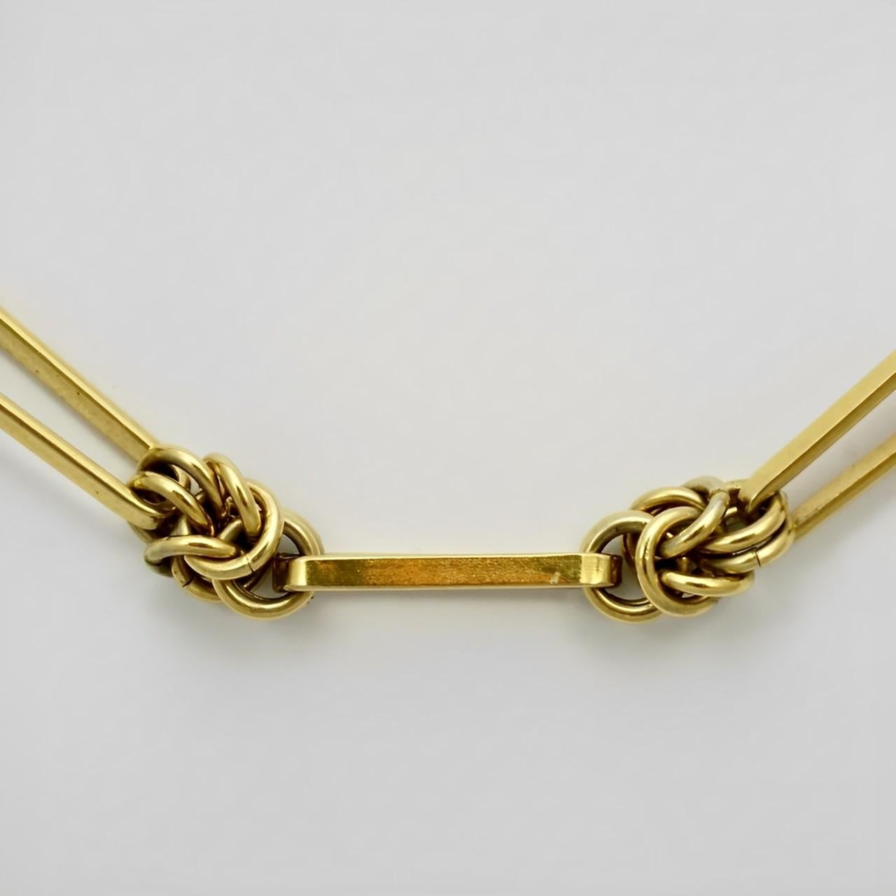 Bergdorf Goodman Gold Plated Byzantine Link Chain Necklace circa 1980s ...