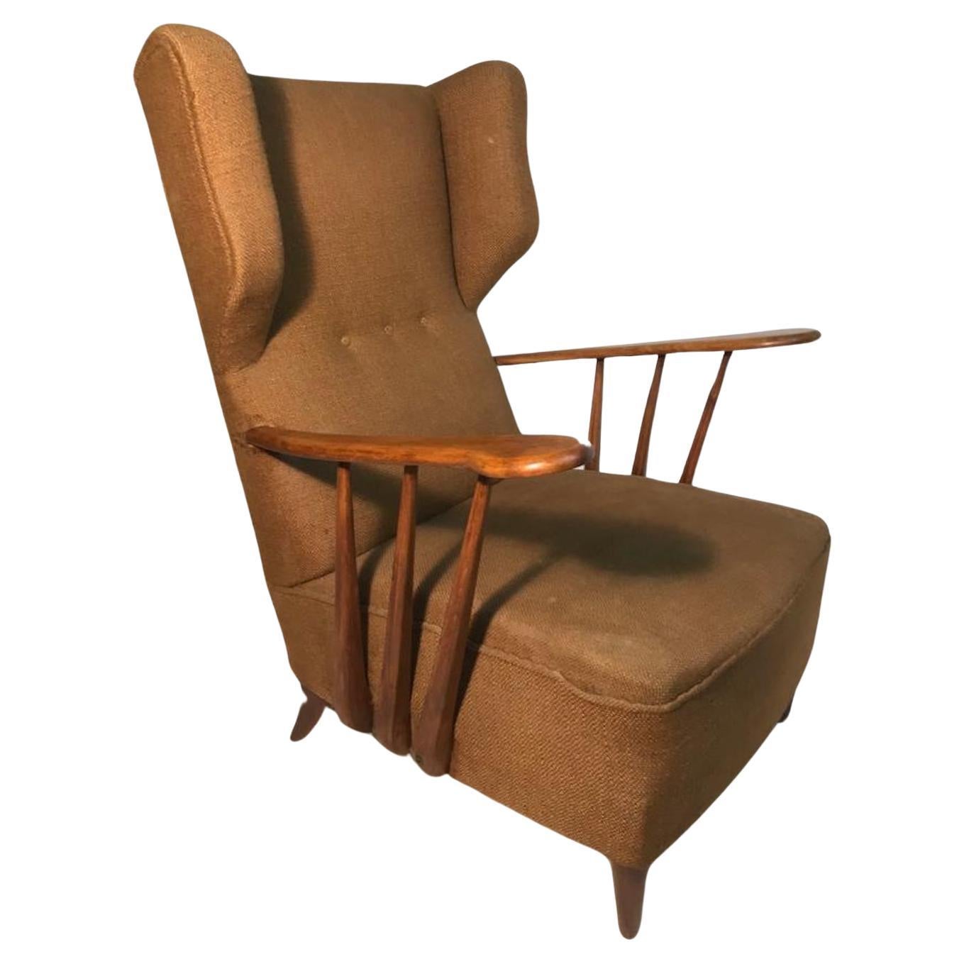 Bergère armchair by Ico Parisi For Sale at 1stDibs
