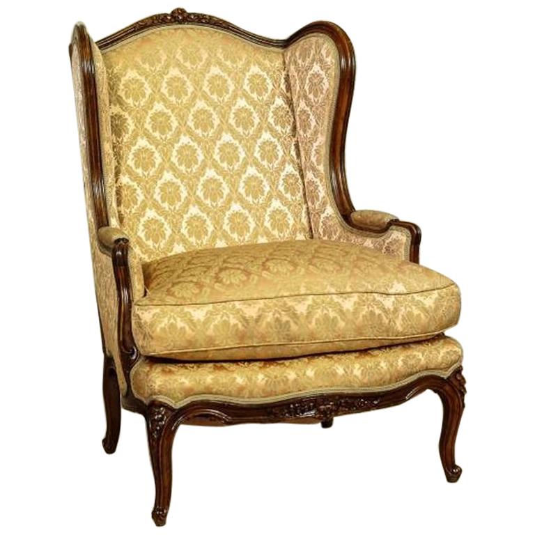 Bergère in Salmon Pink-Golden Upholstery, circa 1890 at 1stDibs | bergère