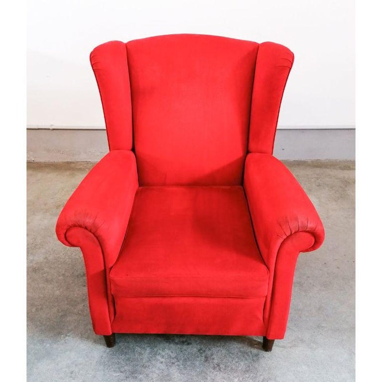 Bergere Velvet Armchair, Attr. Valabrega For Sale at 1stDibs | flavio ...