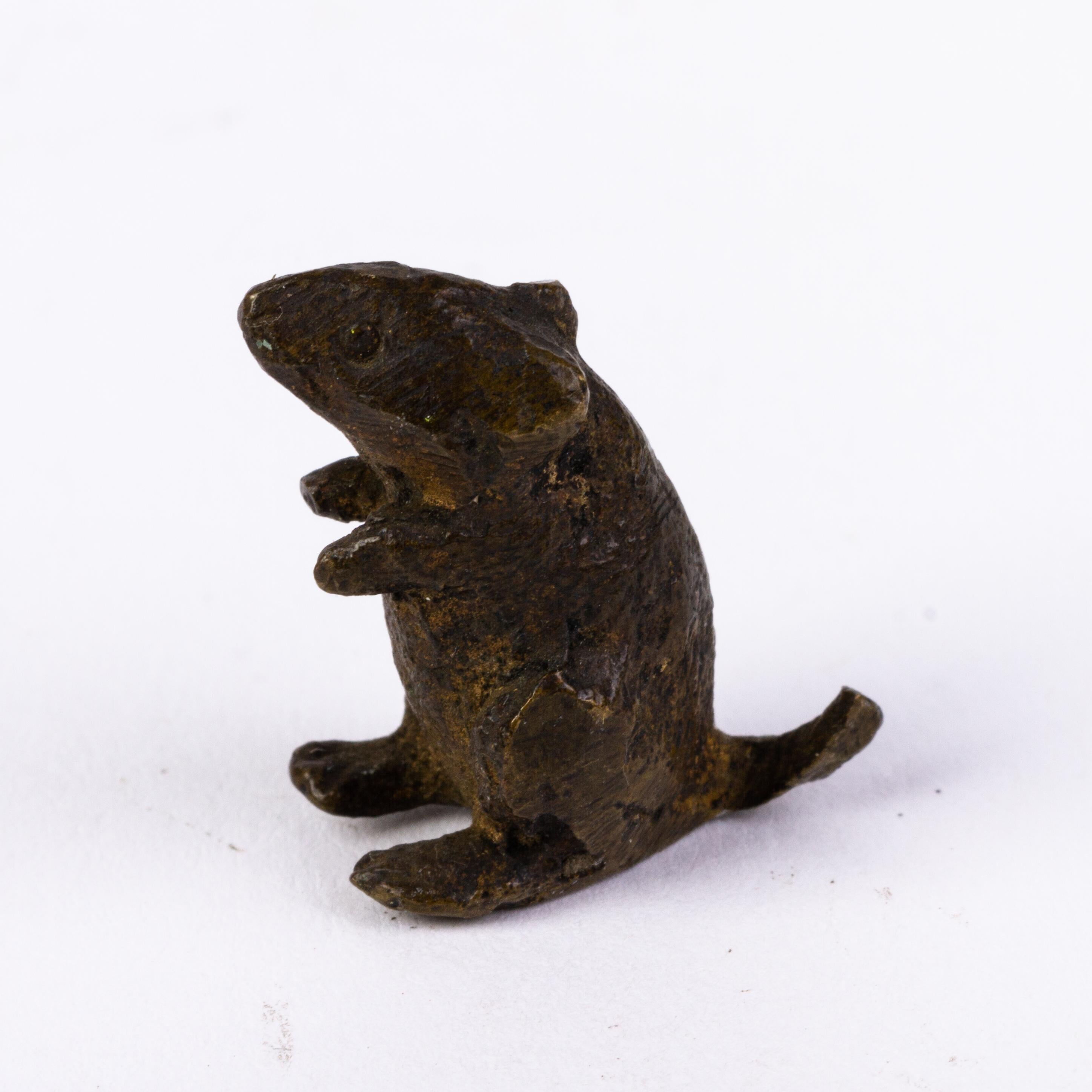 Bergman Style Austrian Cold Painted Bronze Sculpture Mouse For Sale at ...