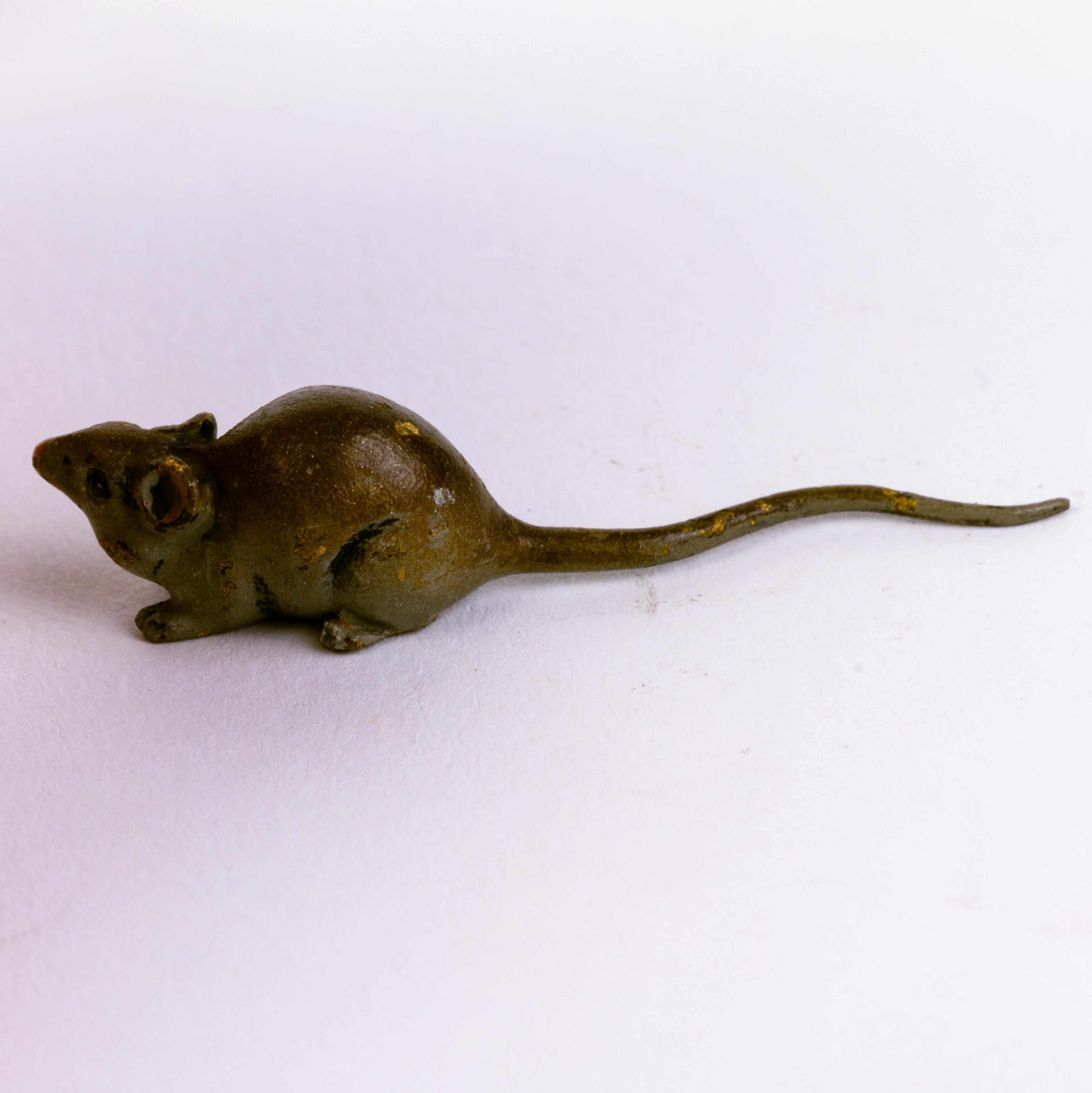 Bergman Style Austrian Cold Painted Bronze Sculpture Mouse For Sale at ...