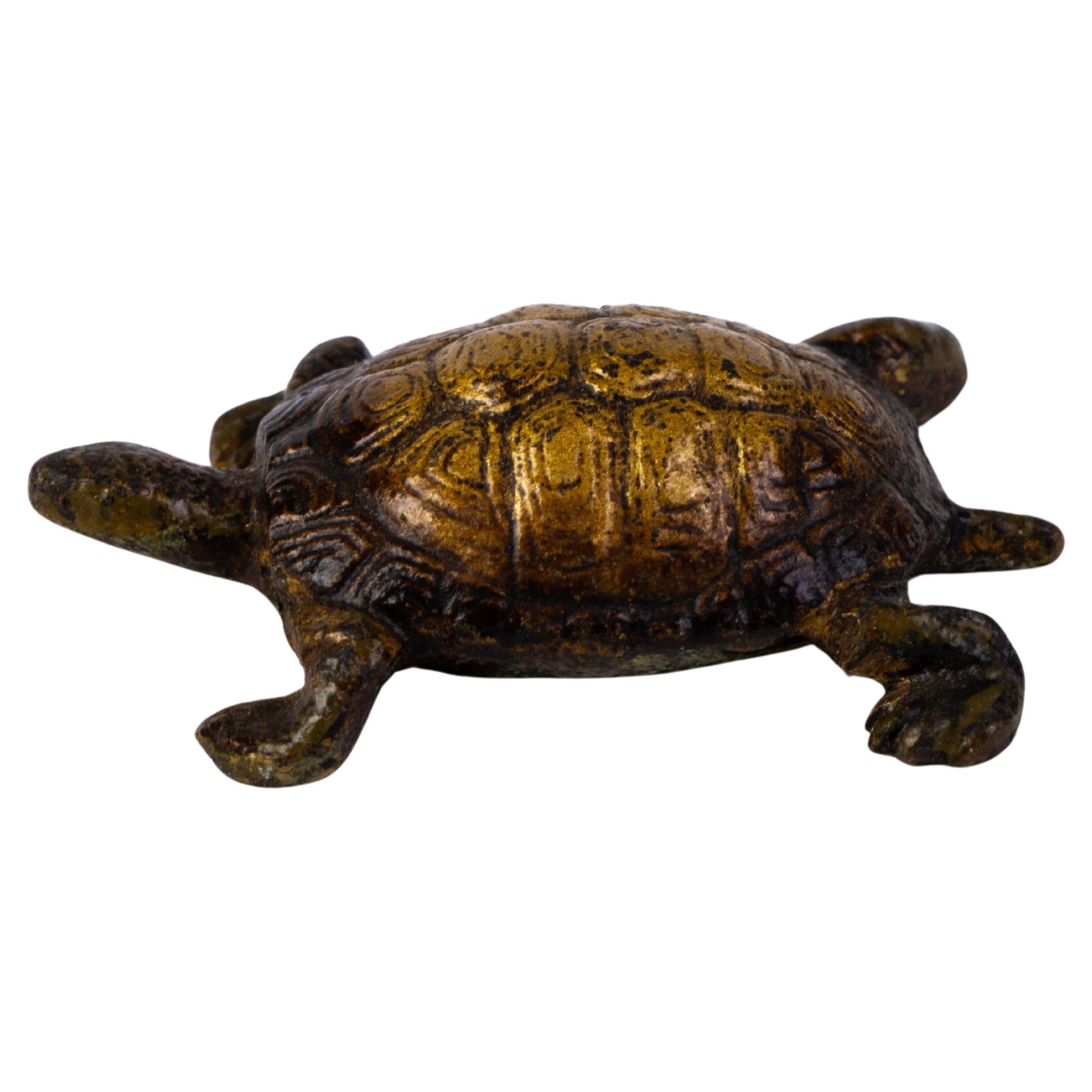Bergman Style Austrian Cold Painted Bronze Sculpture Turtle For Sale at ...