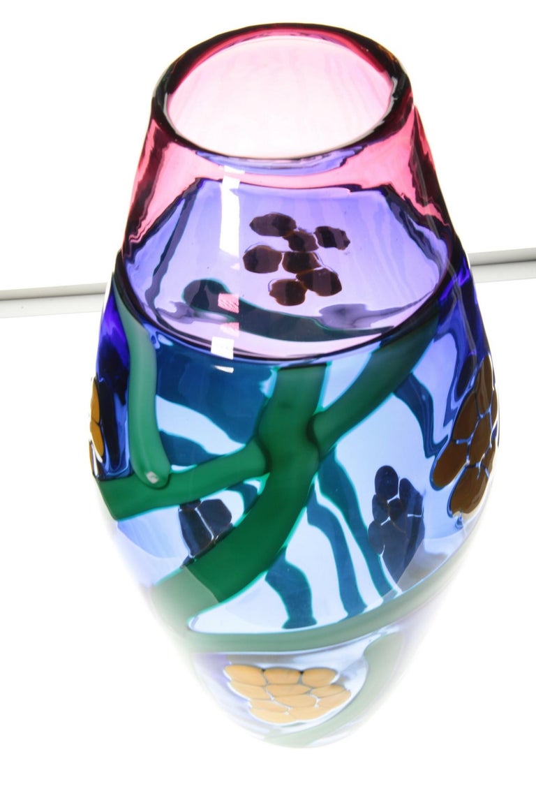 Berit Johansson for Pauly, Murano Incalmo Vase, Design of Mimosa ...