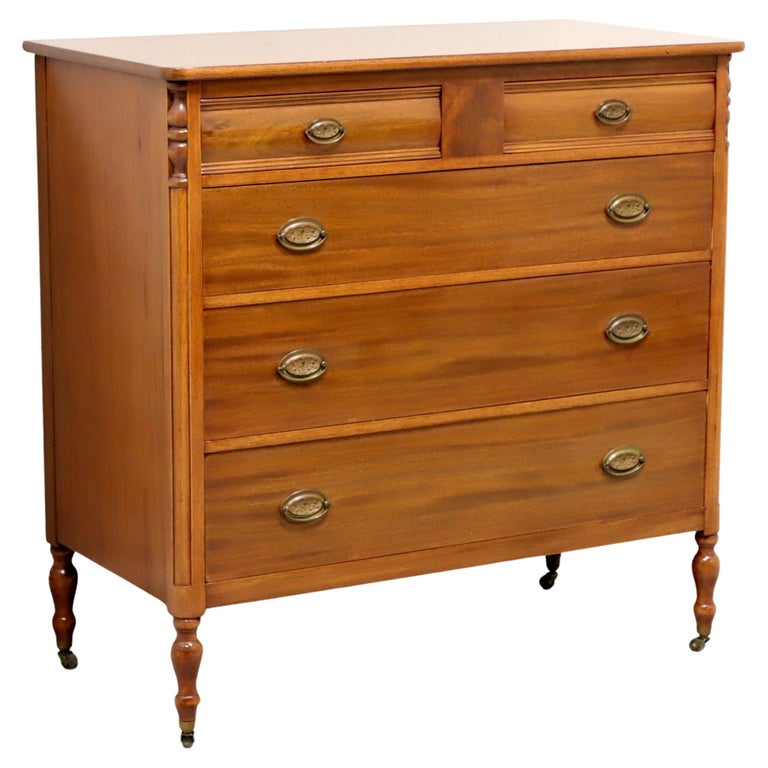 BERKEY and GAY Early 20th Century Mahogany Sheraton Style Five-Drawer ...