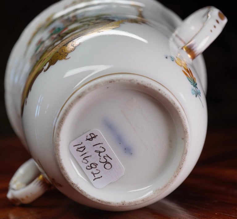 Berlin Chocolate Cup, Rococo Hunt Scenes, circa 1780 For Sale at 1stDibs