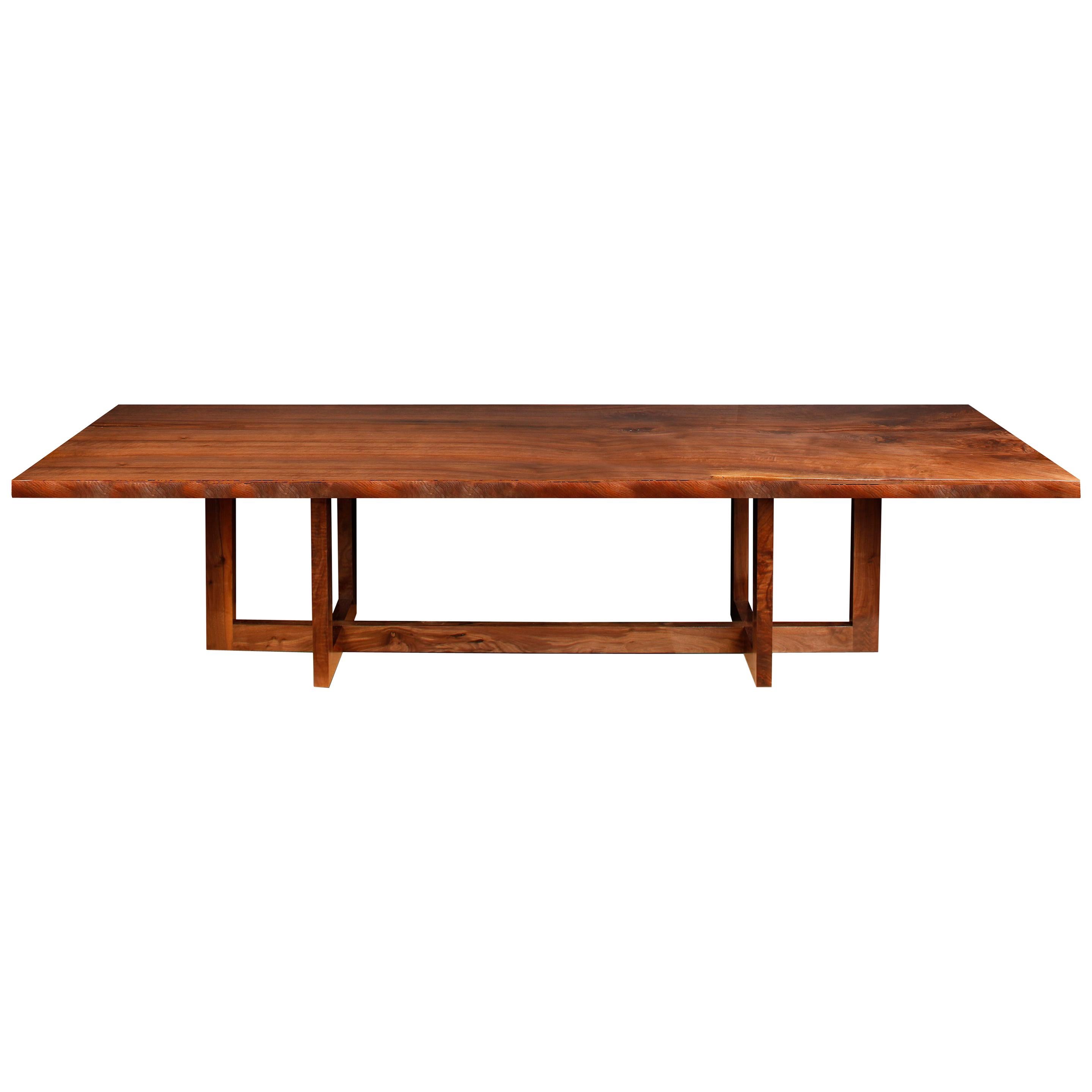 "Berlin" Live Edge Walnut Slab Table by Studio Roeper For Sale at 1stDibs