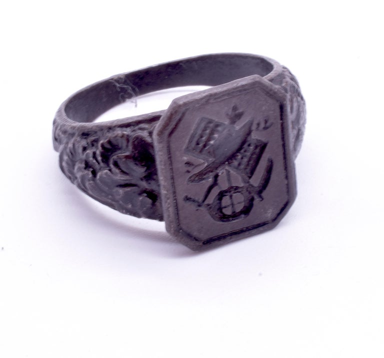 Berlin Iron Signet Ring For Sale at 1stDibs