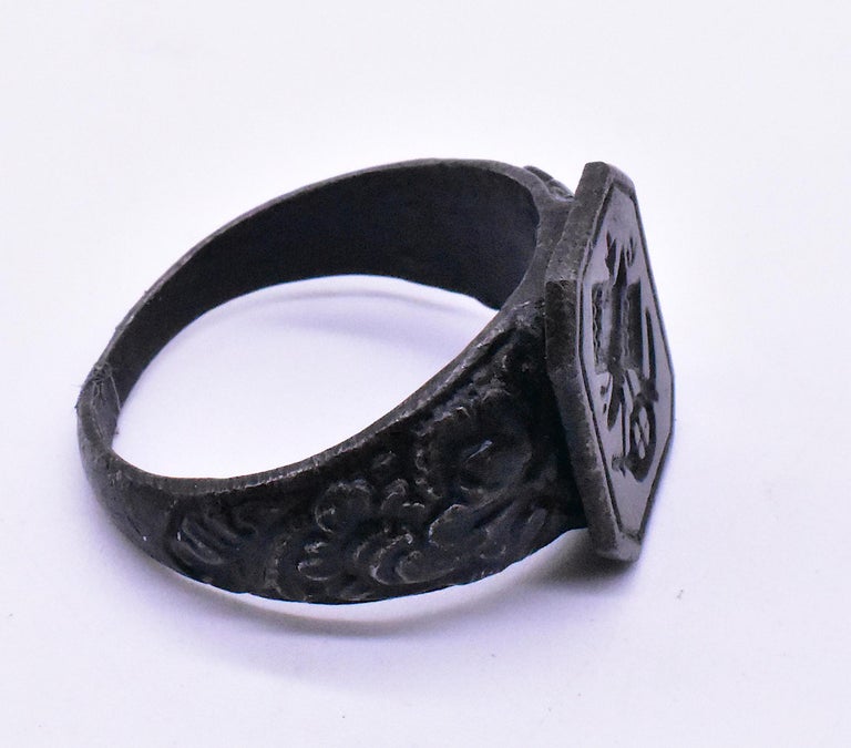 Berlin Iron Signet Ring For Sale at 1stDibs