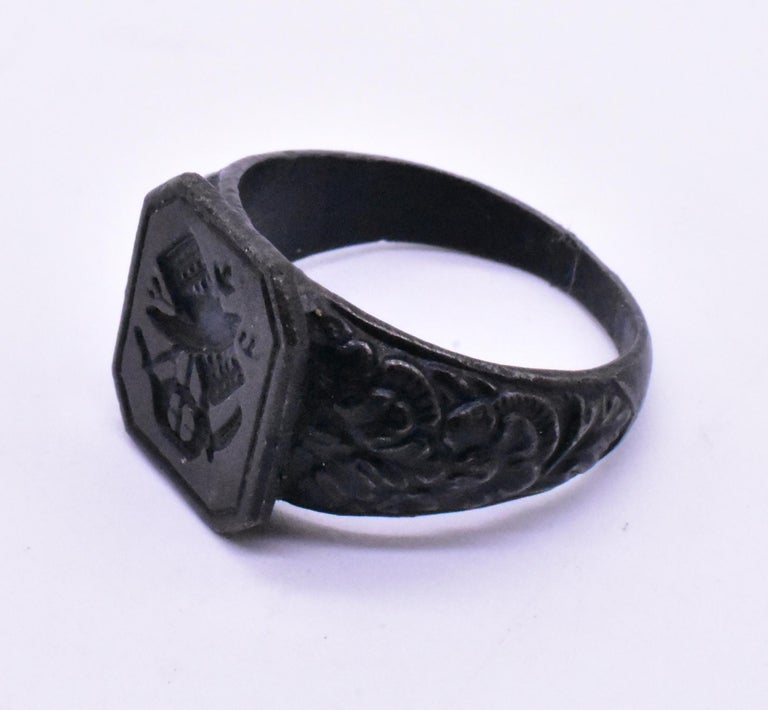 Berlin Iron Signet Ring For Sale at 1stDibs
