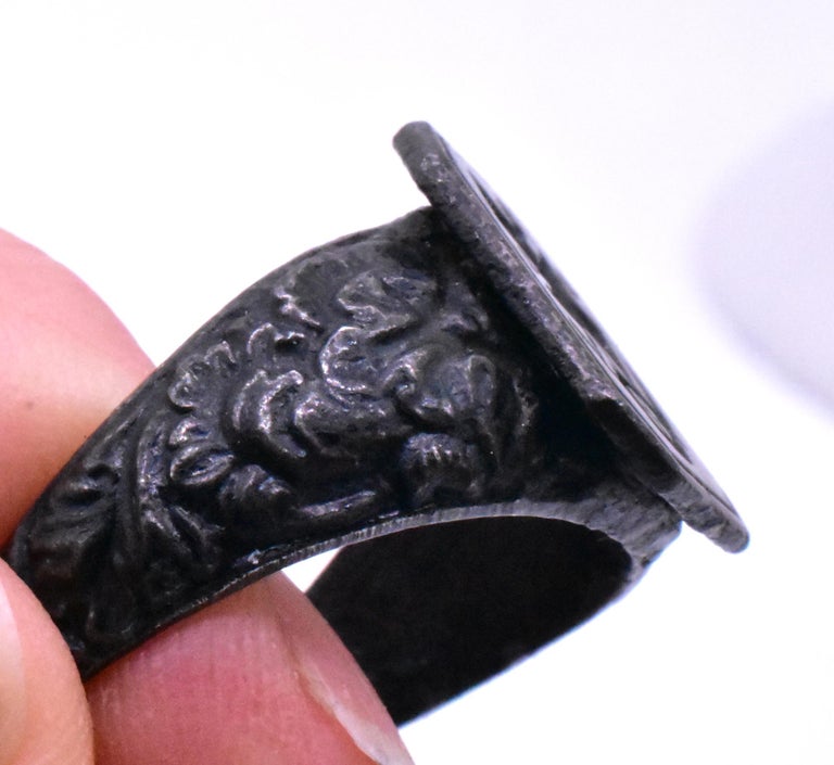 Berlin Iron Signet Ring For Sale at 1stDibs