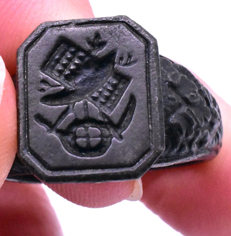 Berlin Iron Signet Ring For Sale at 1stDibs