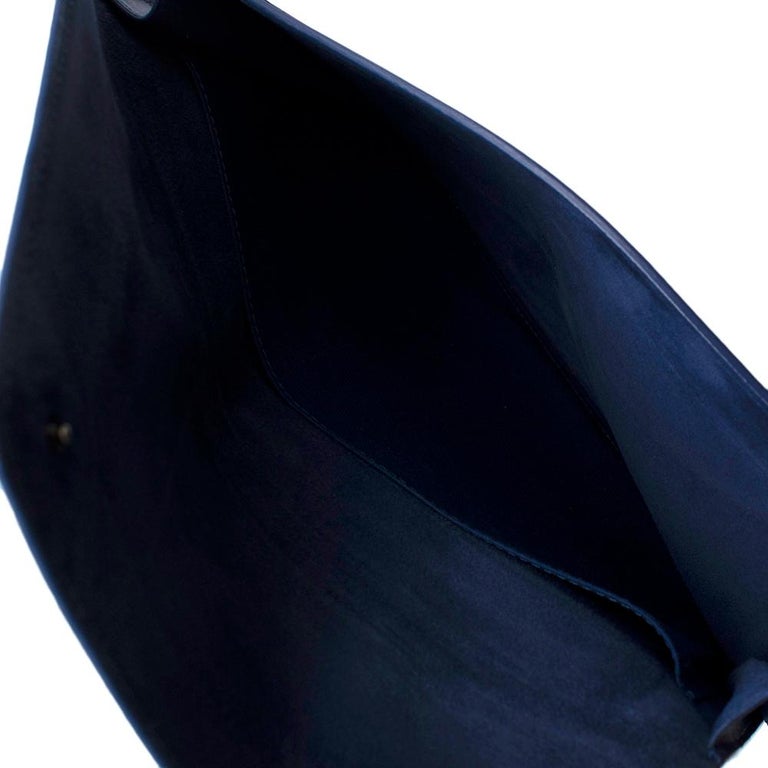Berluti Blue Leather Envelope Pouch For Sale at 1stDibs