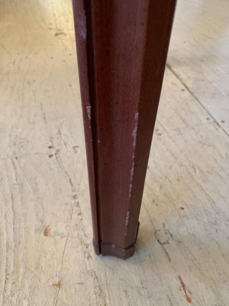 Bermuda Chic Raffia Wrapped Side Table with Mahogany Base For Sale at ...