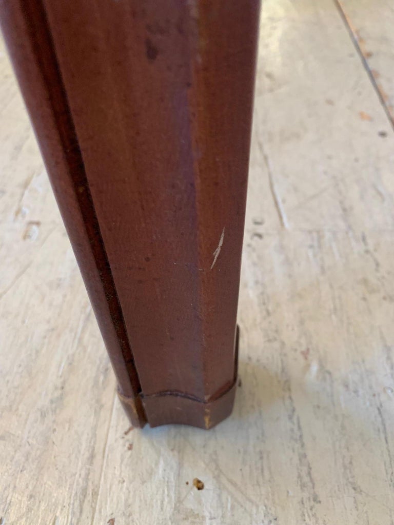 Bermuda Chic Raffia Wrapped Side Table with Mahogany Base For Sale at ...