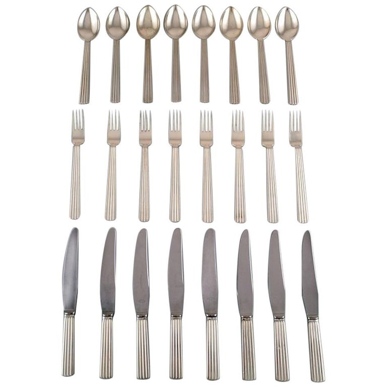 Bernadotte Silverware Georg Jensen Sterling Silver Complete Dinner Service at 1stDibs