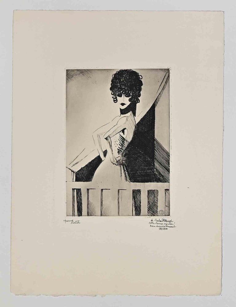 Bernard Bécan - Woman - Etching by Bernard Bécan - 1925 For Sale at 1stDibs