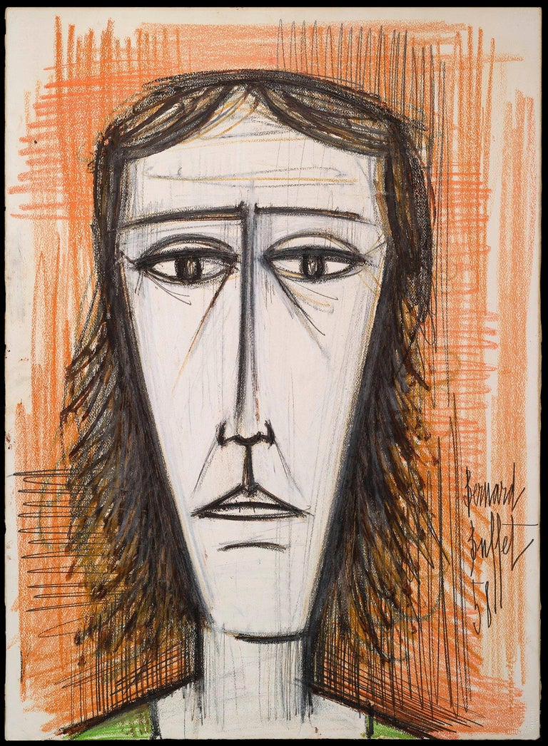 Bernard Buffet - Portrait of a Woman at 1stDibs