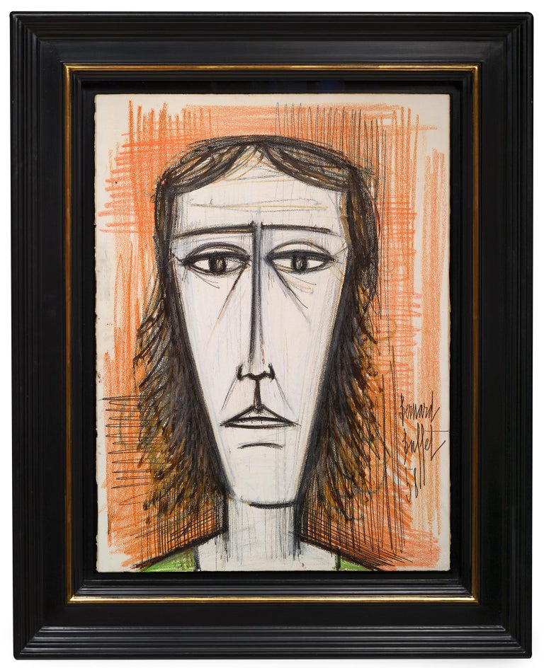 Bernard Buffet - Portrait of a Woman at 1stDibs