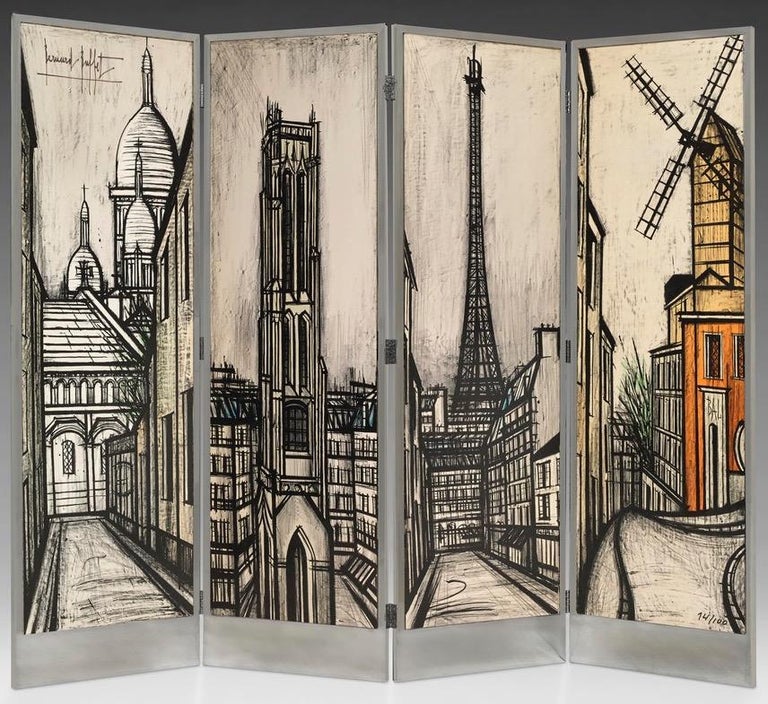 Bernard Buffet - Paravent "Monuments de Paris" at 1stDibs