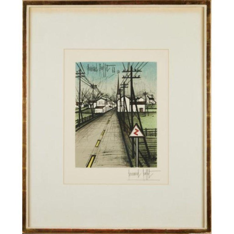 Bernard Buffet - Bernard Buffet - La Route - Hand-Signed Lithography, 1962 For Sale at 1stDibs