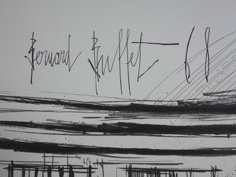Bernard Buffet - Computer Science : Control Room - Lithograph on vellum ...
