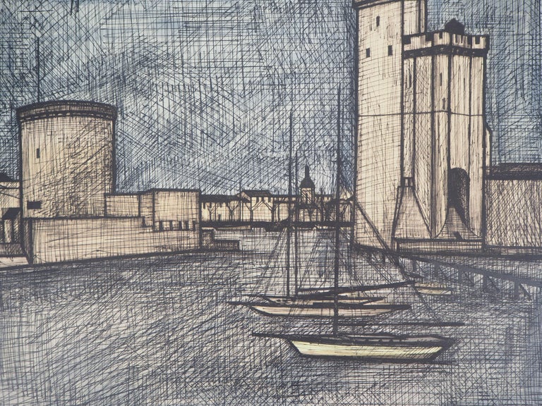 Bernard Buffet - France : The Old Harbor of La Rochelle - Lithograph ...