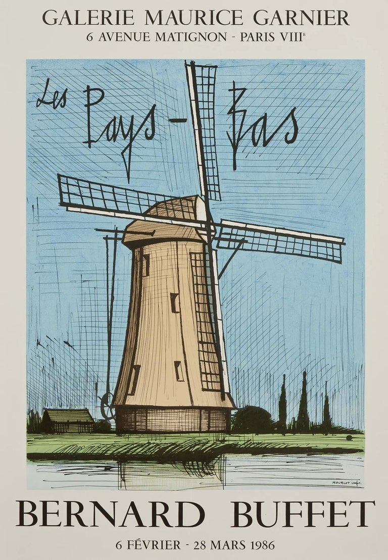 Bernard Buffet - Moulin Hollandais - Les Pays-Bas by Bernard Buffet ...