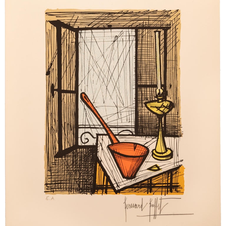 Bernard Buffet - Rare Original French Modernist E.A. Proof Lithograph ...