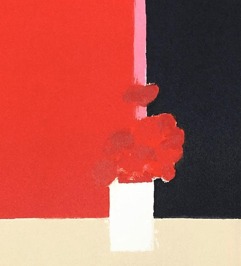 Bernard Cathelin - Bouquet of Red Flowers - Original lithograph ...