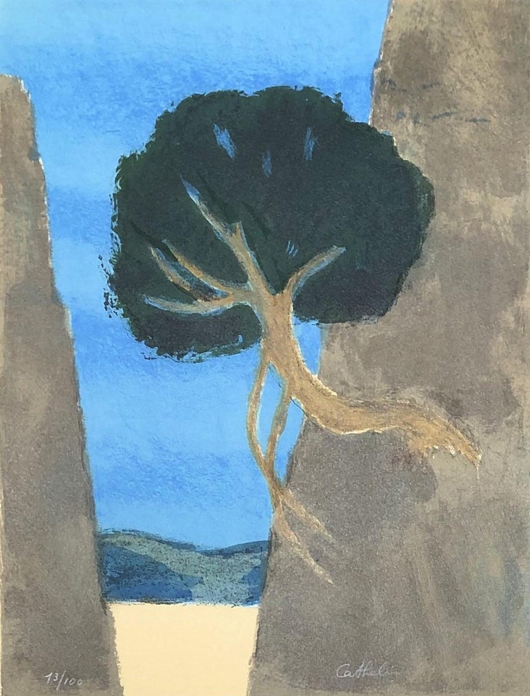 Bernard Cathelin - Laurel In A Ravine - Original lithograph handsigned ...