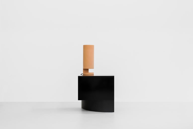 Bernard Dubois and Isaac Reina Leather Table Lamp For Sale at 1stDibs