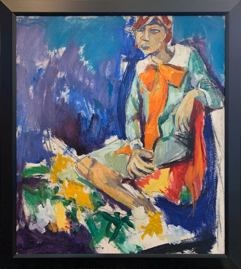 Bernard Harmon - Fashion Girl, Expressionist Portrait of a Woman by ...