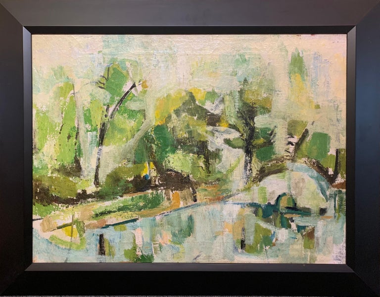 Bernard Harmon - Green Landscape, Expressionist Painting by Black ...