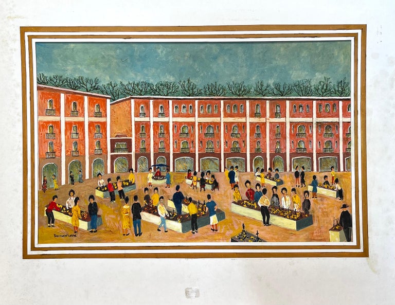 Bernard Labbe - 1950's Big Modernist/ Cubist Painting - Figures ...