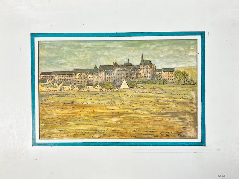 Bernard Labbe - 1950's Modernist/ Cubist Painting - French Green ...