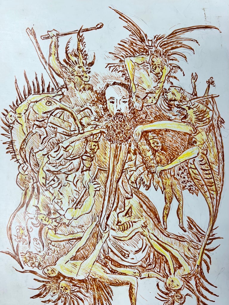 Bernard Labbe - 1950's Modernist/ Cubist Painting - Greek Figure ...