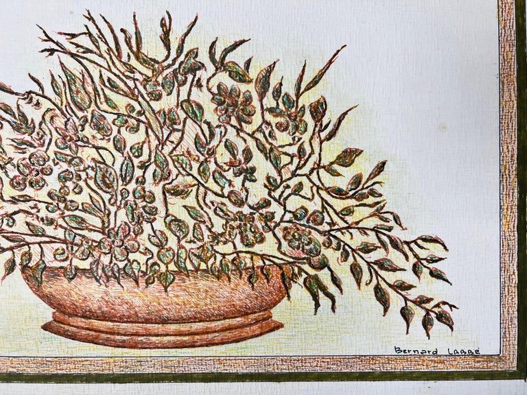 Bernard Labbe - 1950's Modernist/ Cubist Painting - Wild Plants In ...