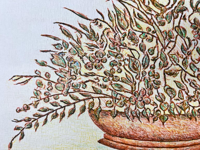 Bernard Labbe - 1950's Modernist/ Cubist Painting - Wild Plants In ...