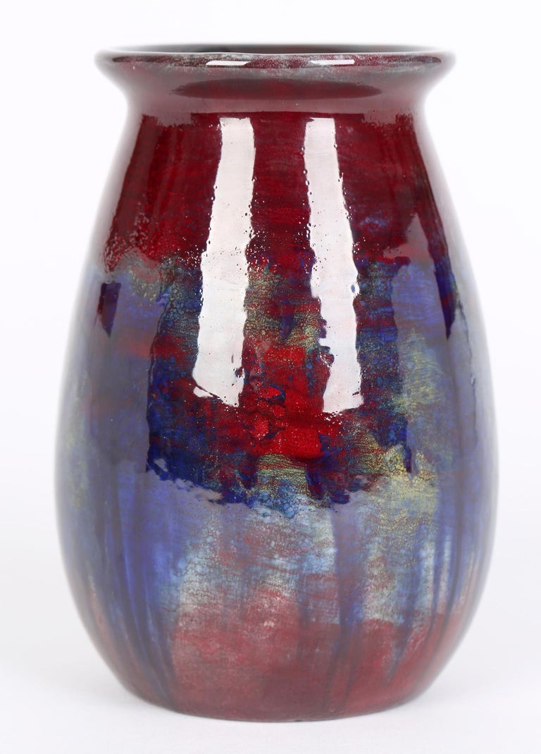 Bernard Moore Art Nouveau Flambe Glazed Art Pottery Vase For Sale at ...