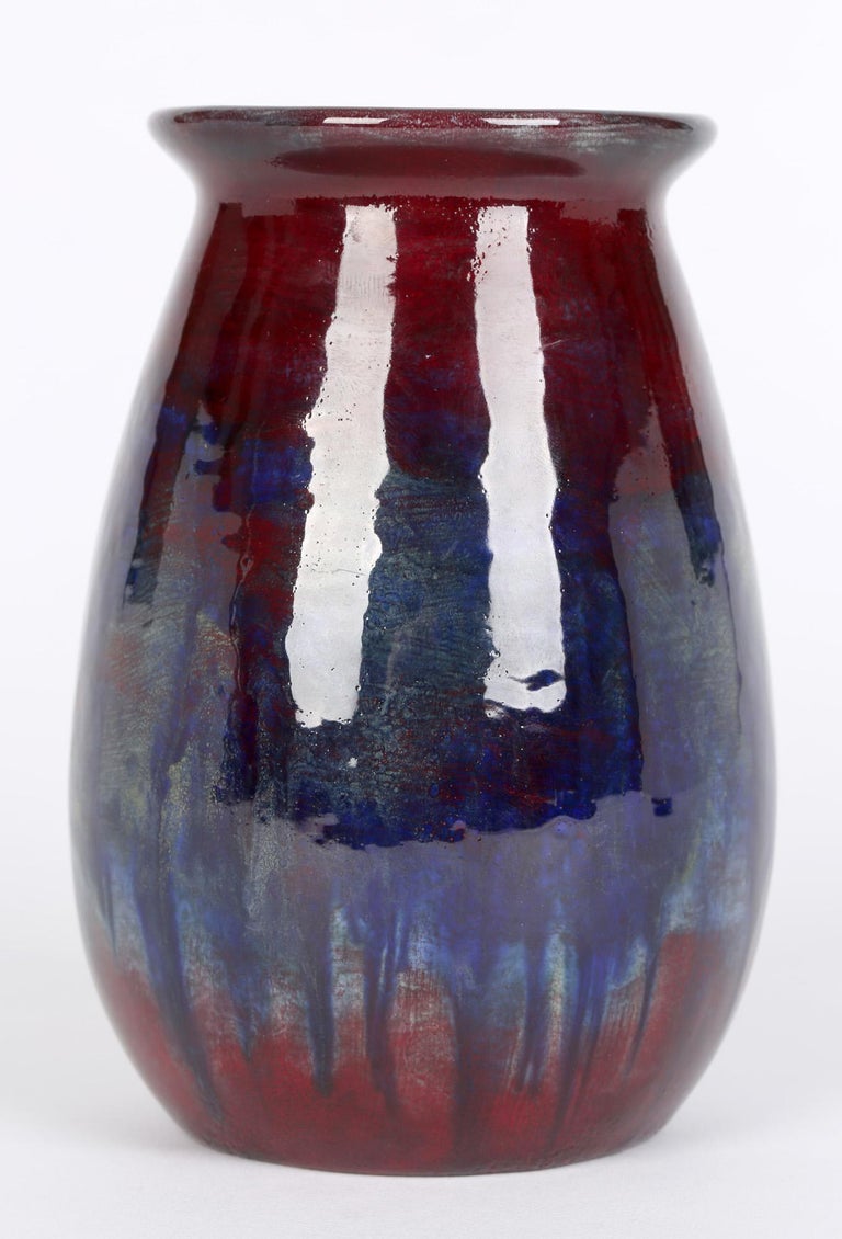 Bernard Moore Art Nouveau Flambe Glazed Art Pottery Vase For Sale at ...