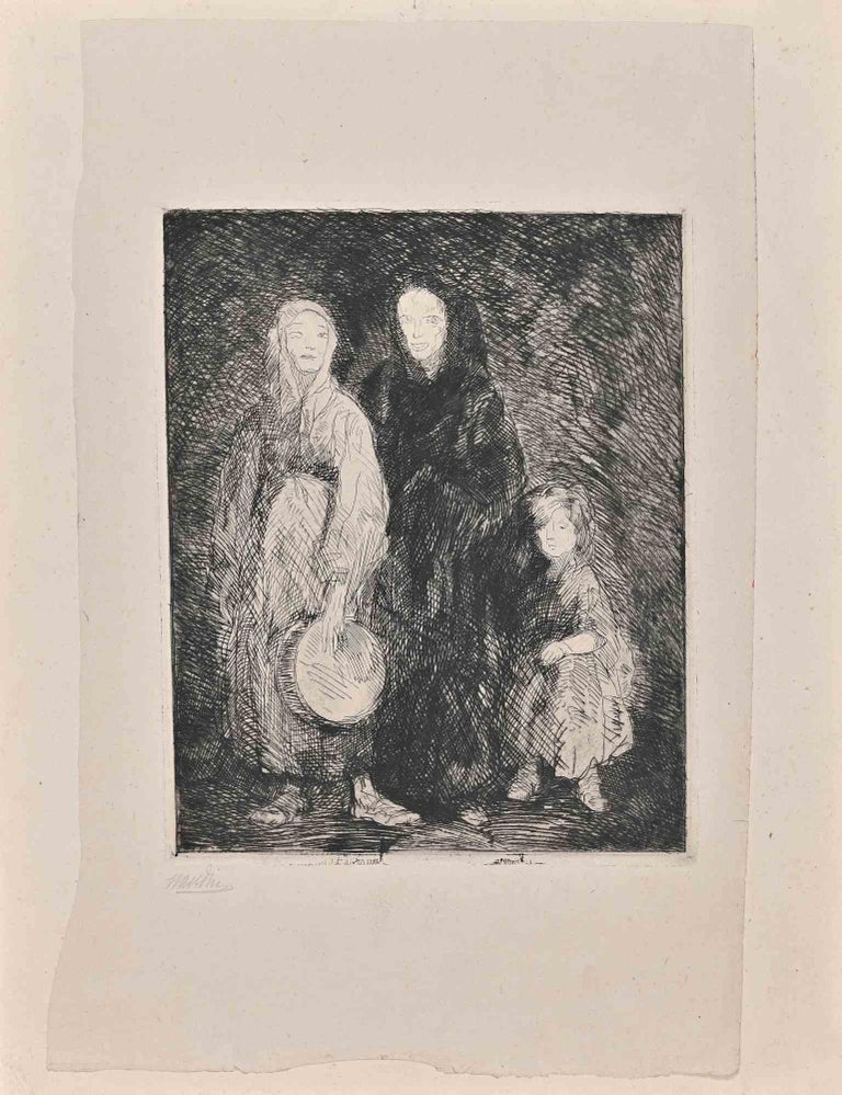 Bernard Naudin - Departure - Etching - Early 20th Century For Sale at ...