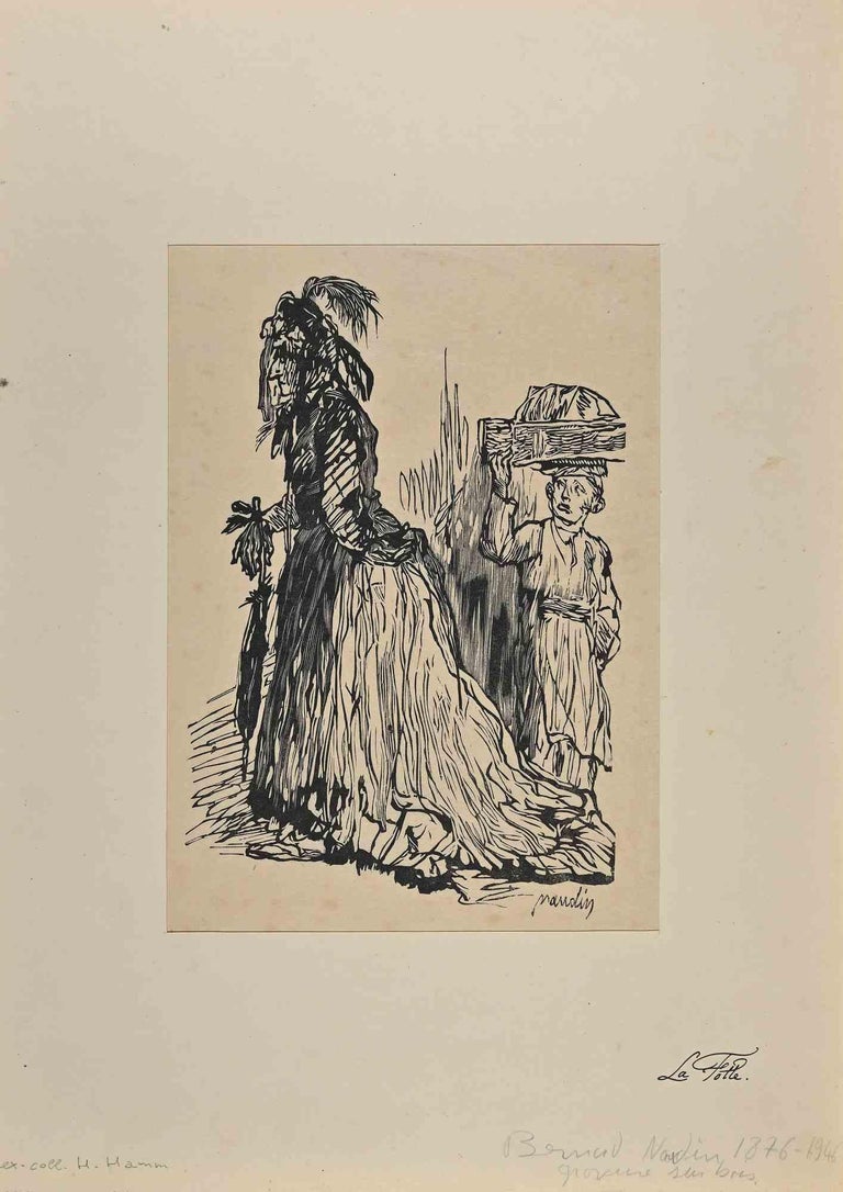 Bernard Naudin - Two Figures - Woodcut Print By Bernard Naudin- Early ...